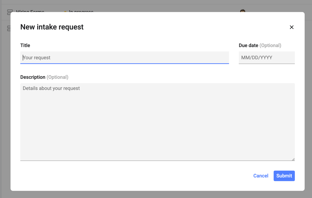 Using the intake form feature in Concord