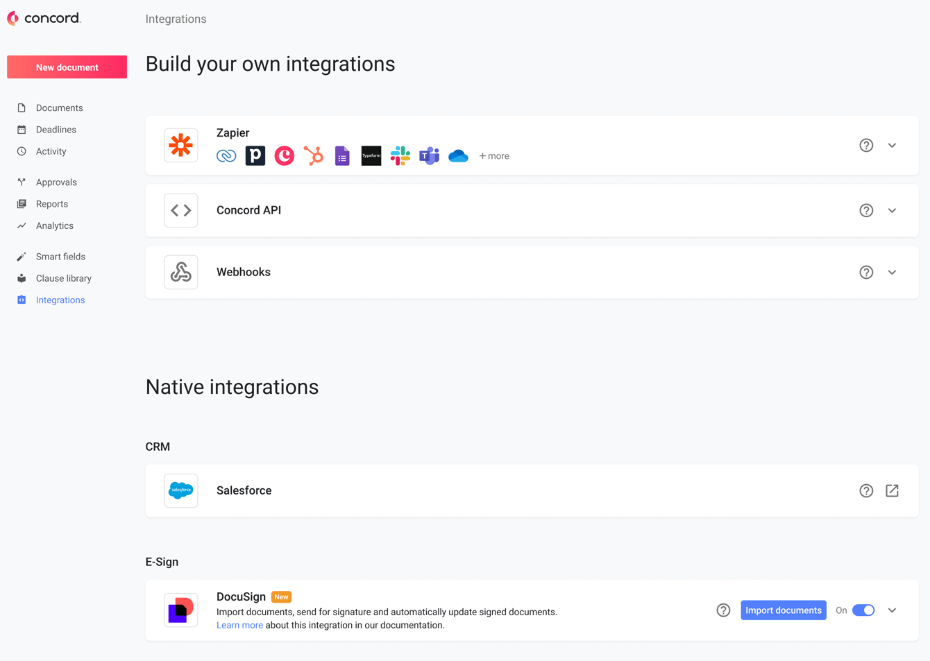 Bulk Import Contracts from DocuSign to Concord
