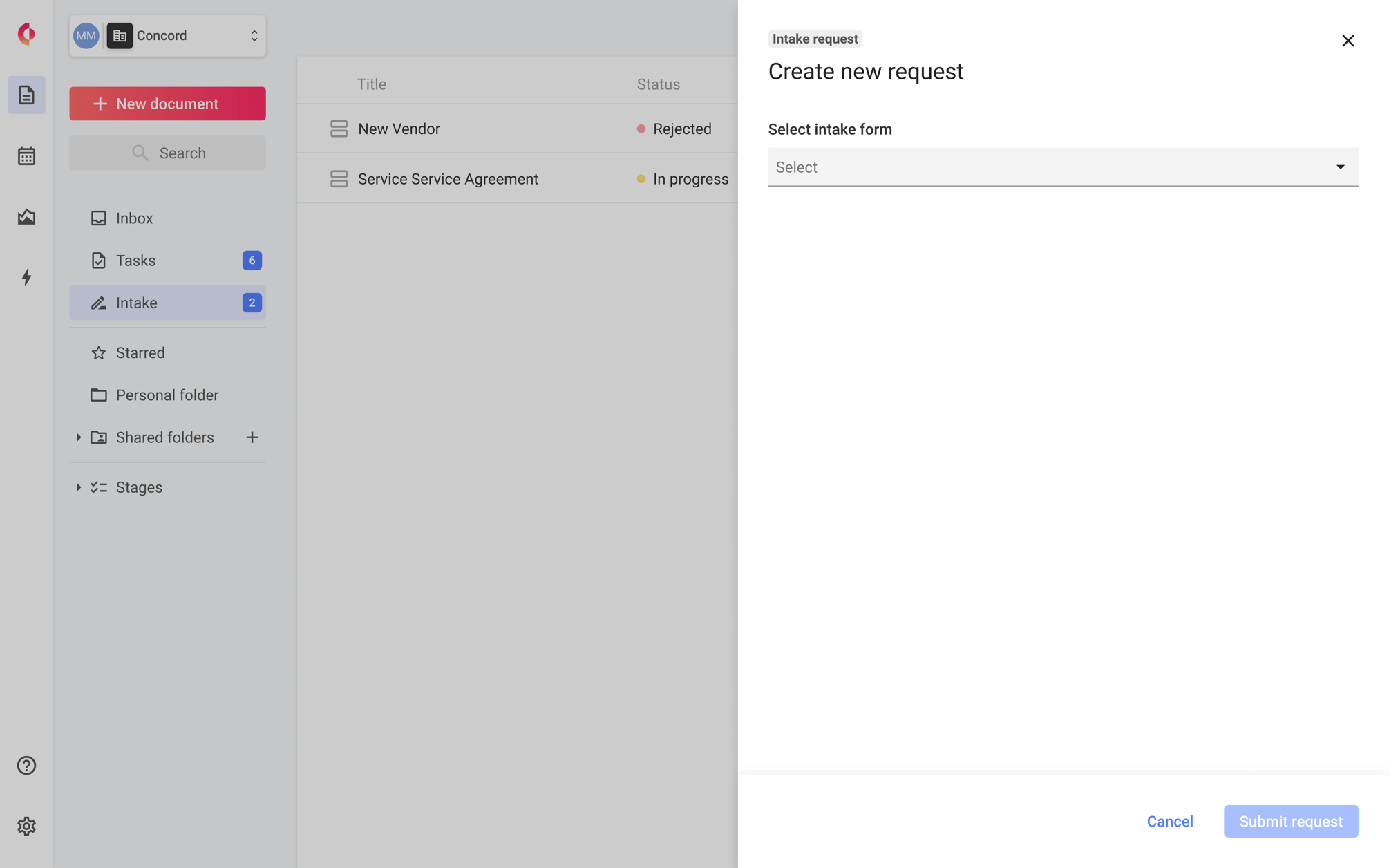 Creating Intake Requests from Forms