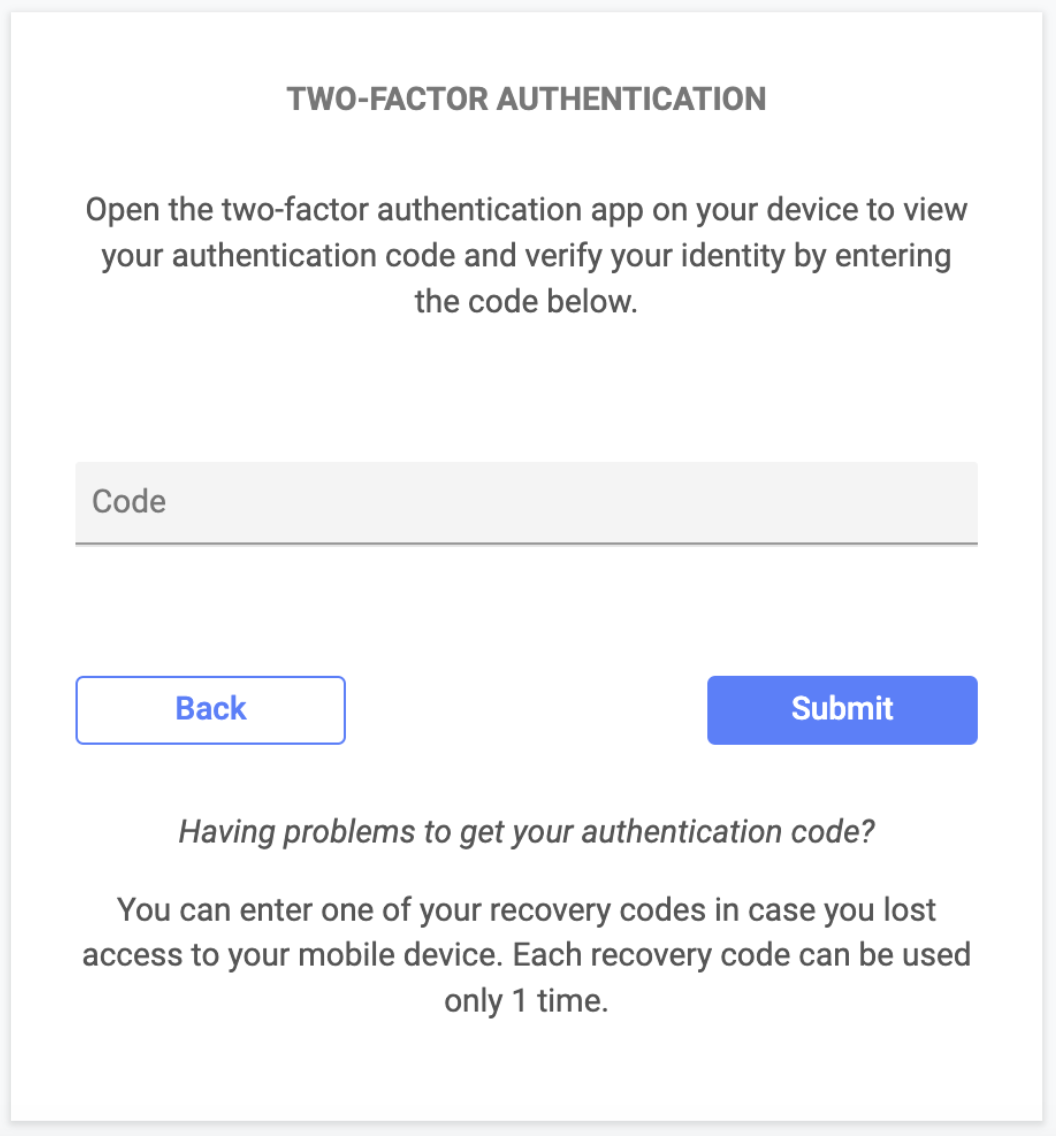 Two-Factor Authentication (2FA)