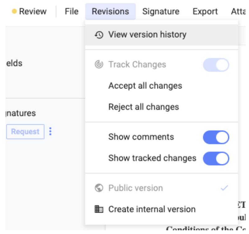 Comparing and Restoring Versions