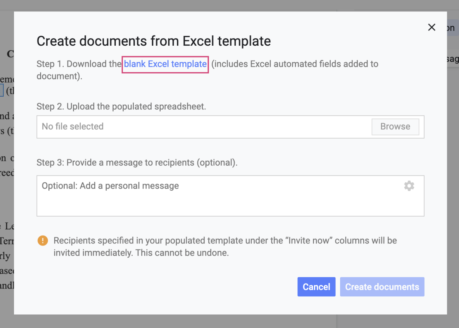 Using an Automated Template with Excel
