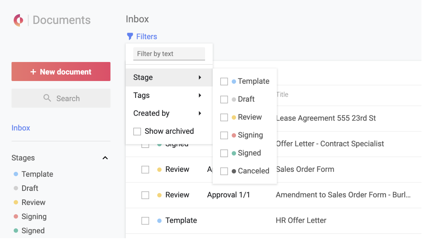 Document Filters