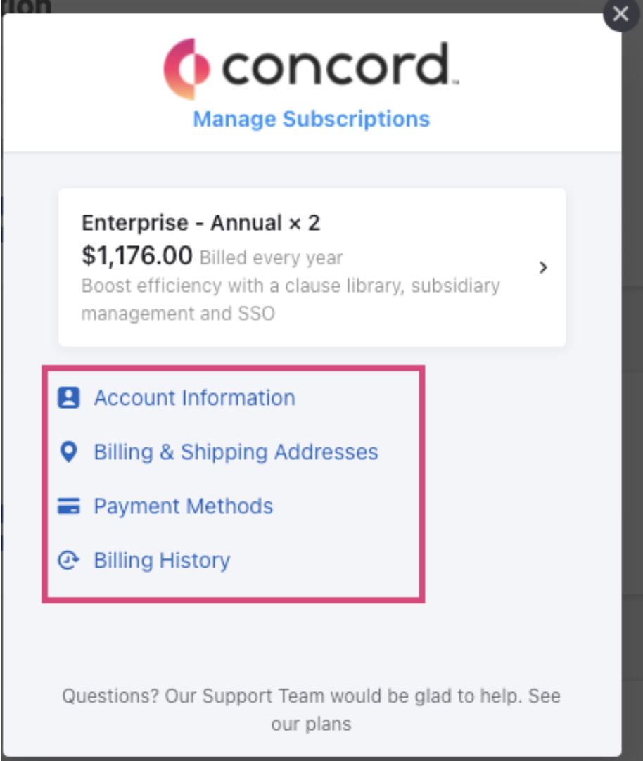 Updating Your Billing Information