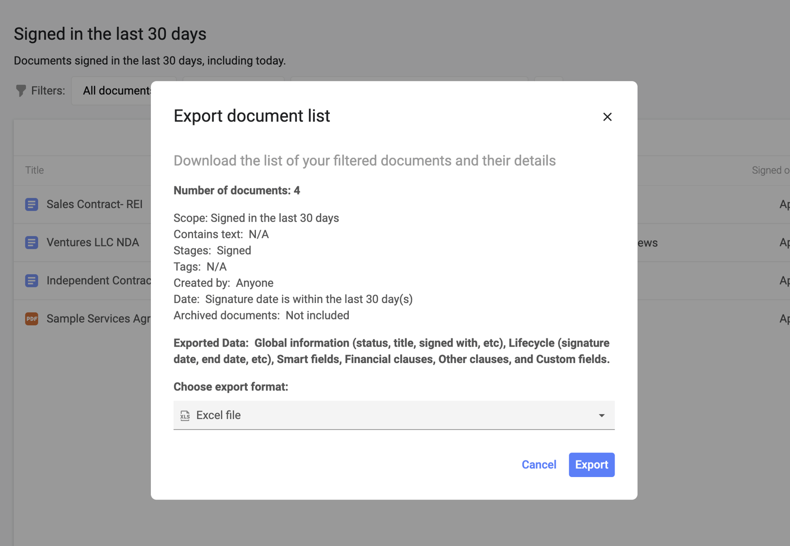 Export a Report